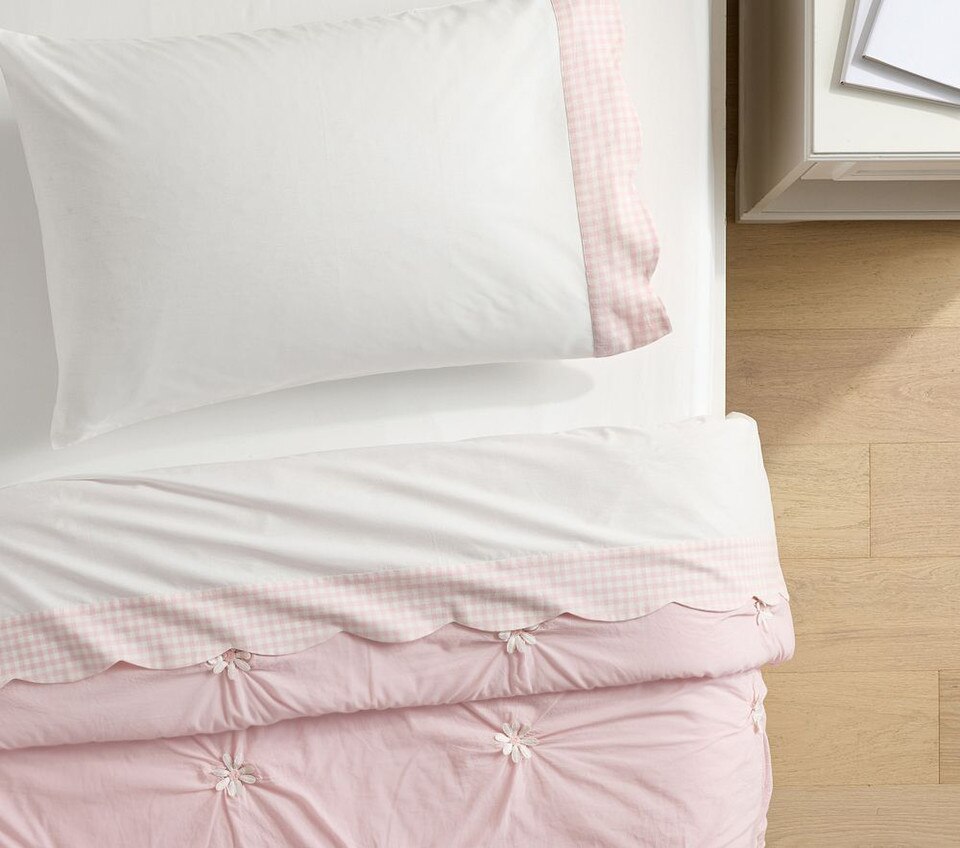 AERIN Gingham Scallop Cuff Sheet Set | Pottery Barn Kids AU