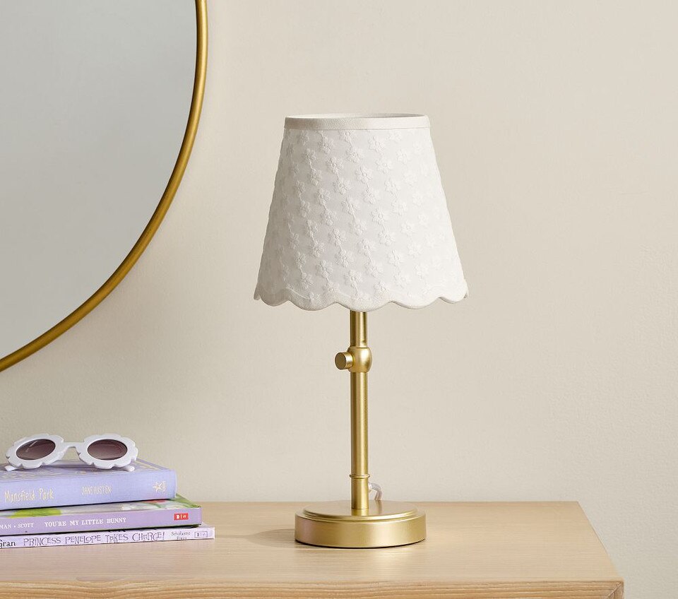 Amelia Eyelet Printed Adjustable Table Lamp (28 cm) | Pottery Barn Kids ...