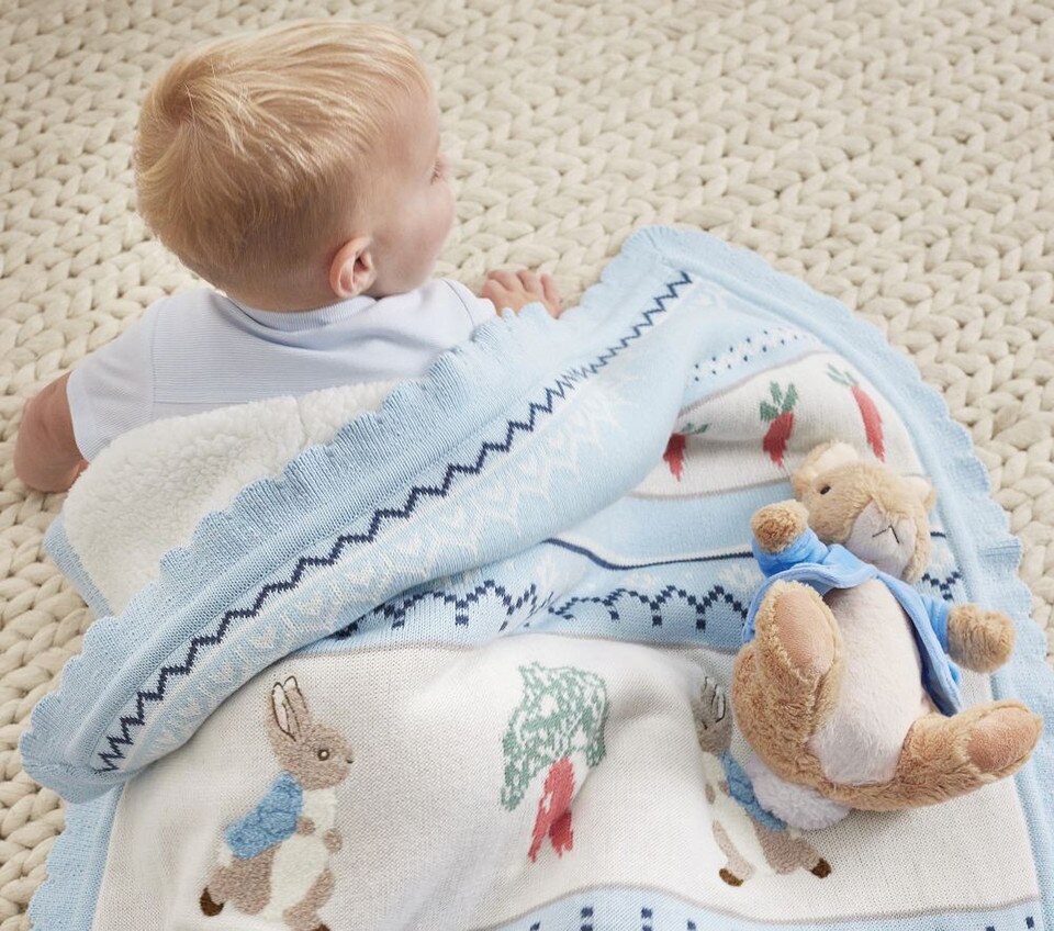 Peter Rabbit™ Garden Fair Isle Heirloom Baby Blanket | Pottery Barn Kids AU