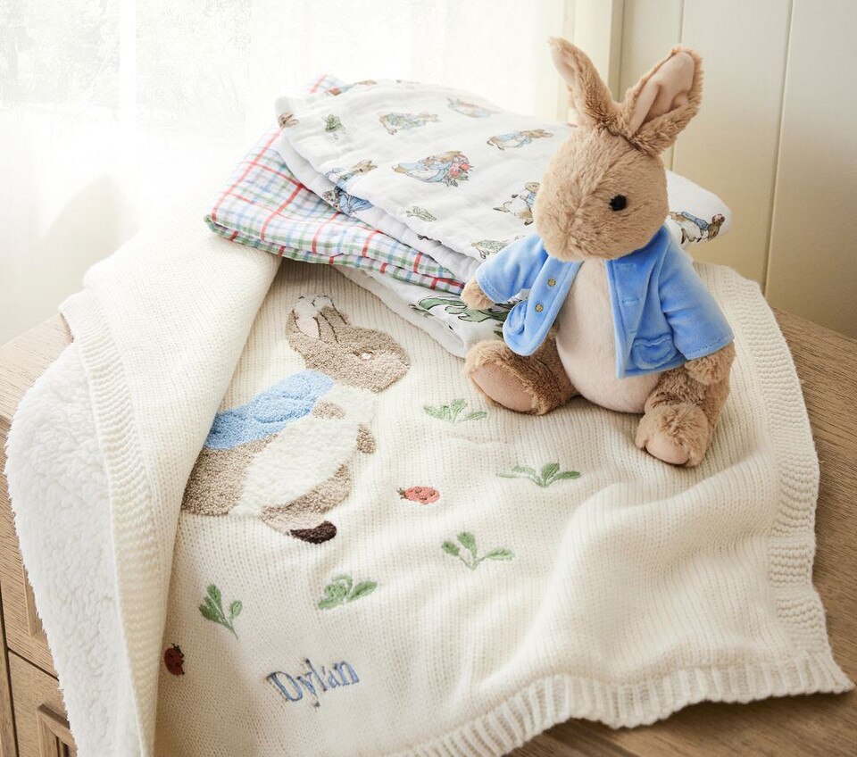 Peter Rabbitâ„¢ Heirloom Baby Blanket | Pottery Barn Kids Australia