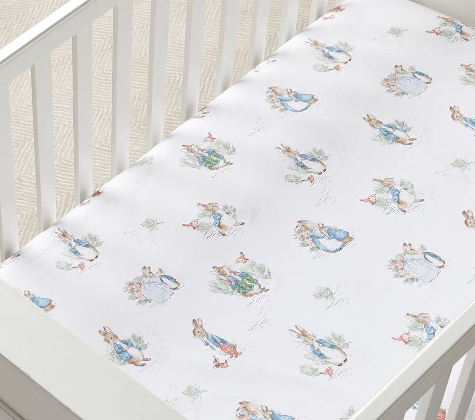Peter Rabbitâ„¢ Organic Cot Fitted Sheet | Pottery Barn Kids AU