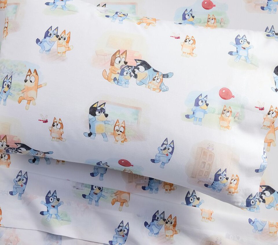 Bluey Organic Toddler Sheet Set | Pottery Barn Kids Australia