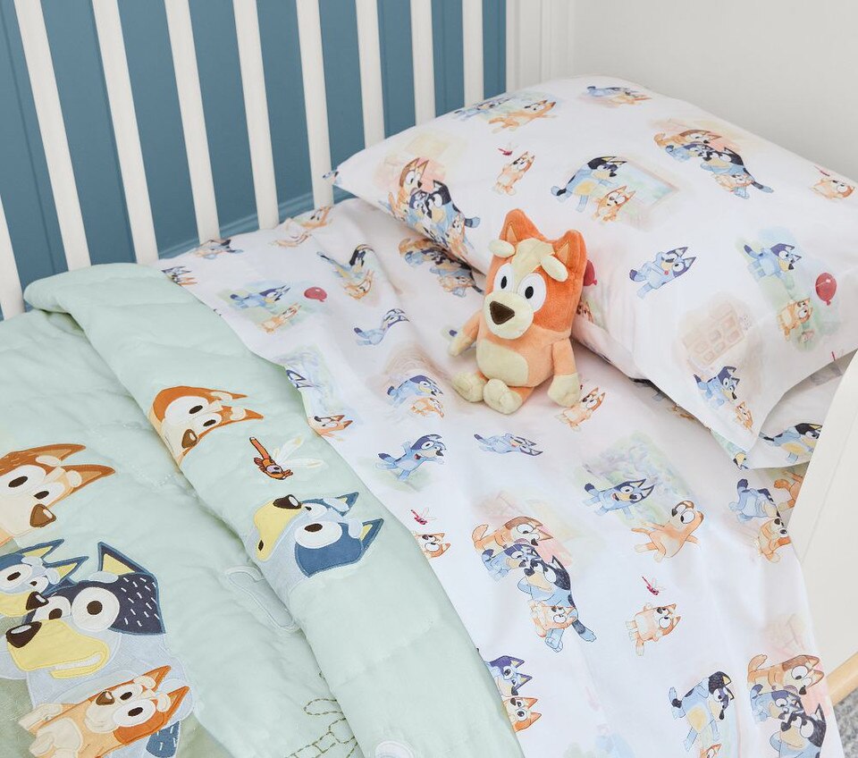 Bluey Organic Toddler Sheet Set | Pottery Barn Kids Australia
