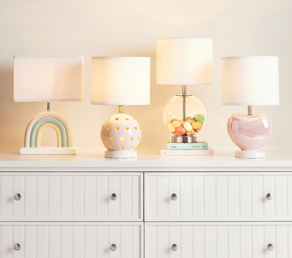 Ceramic Heart Cut-Out 3-Way Table Lamp | Pottery Barn Kids Australia