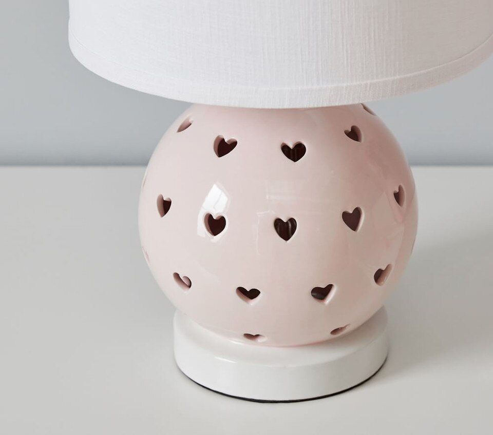 Ceramic Heart Cut-Out 3-Way Table Lamp | Pottery Barn Kids Australia