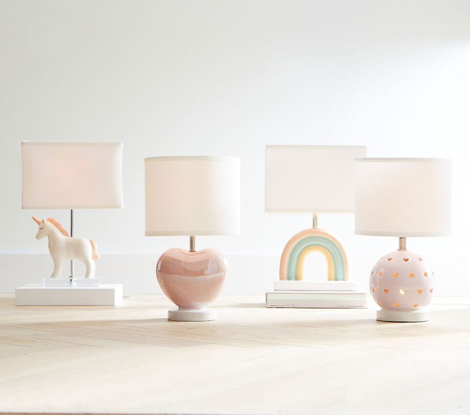 Ceramic Heart Cut-Out 3-Way Table Lamp | Pottery Barn Kids Australia