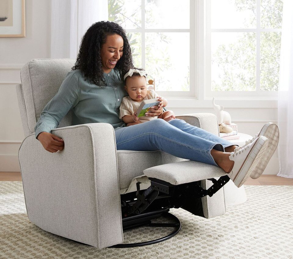 Comfort Square Arm Swivel Glider Recliner | Pottery Barn Kids Australia