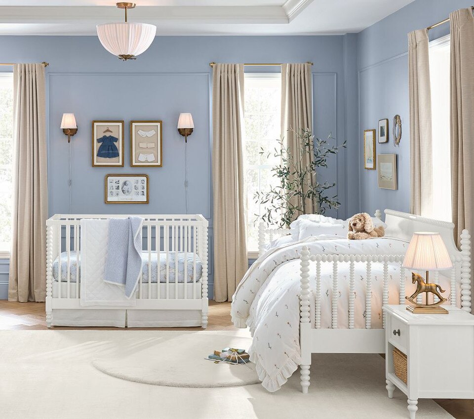 Embroidered Floral Ruffle Quilt Cover & Pillowcases | Pottery Barn Kids ...