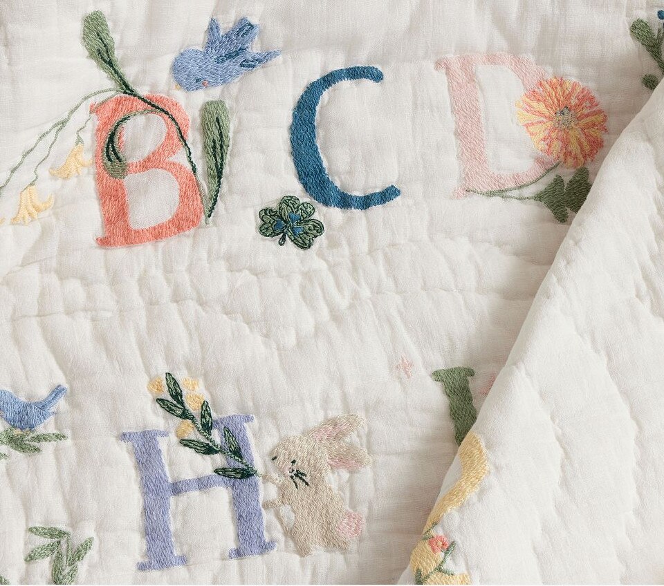 Floral ABC Baby Comforter | Pottery Barn Kids AU