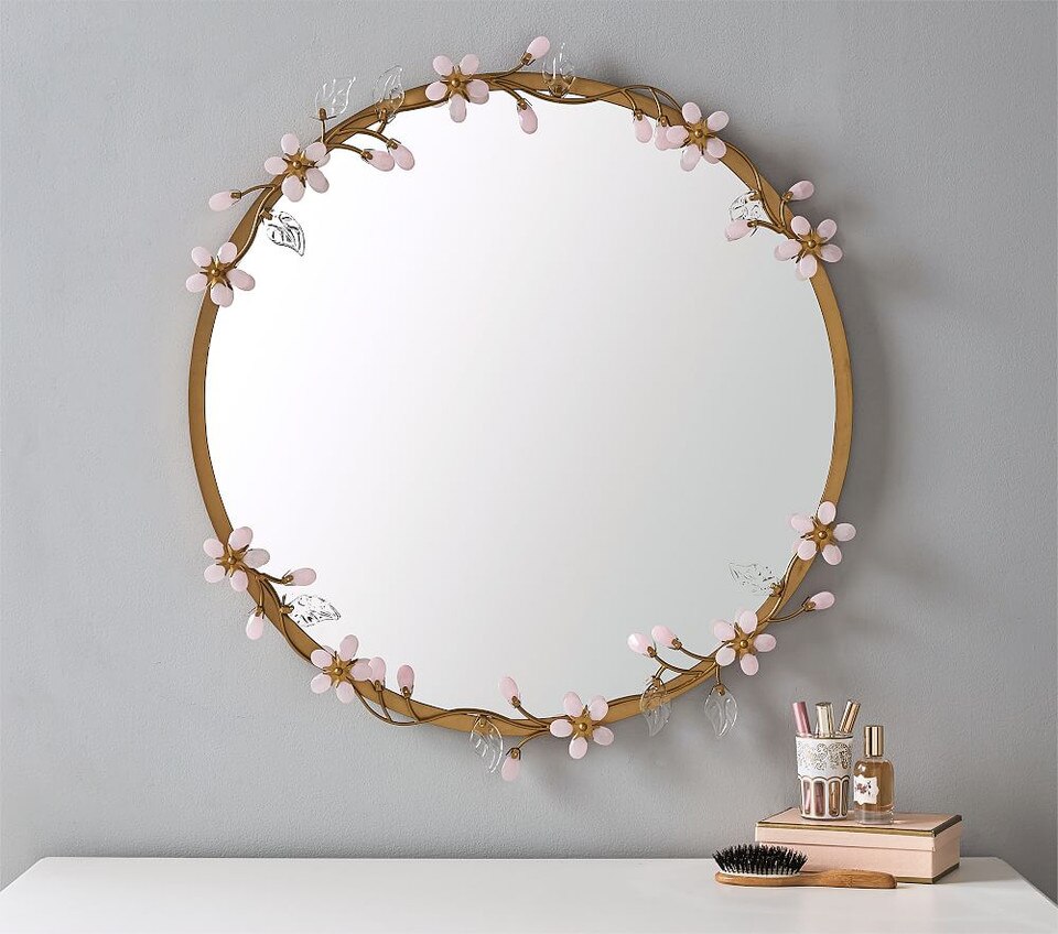 Grace Pink Flower Mirror | Pottery Barn Kids AU