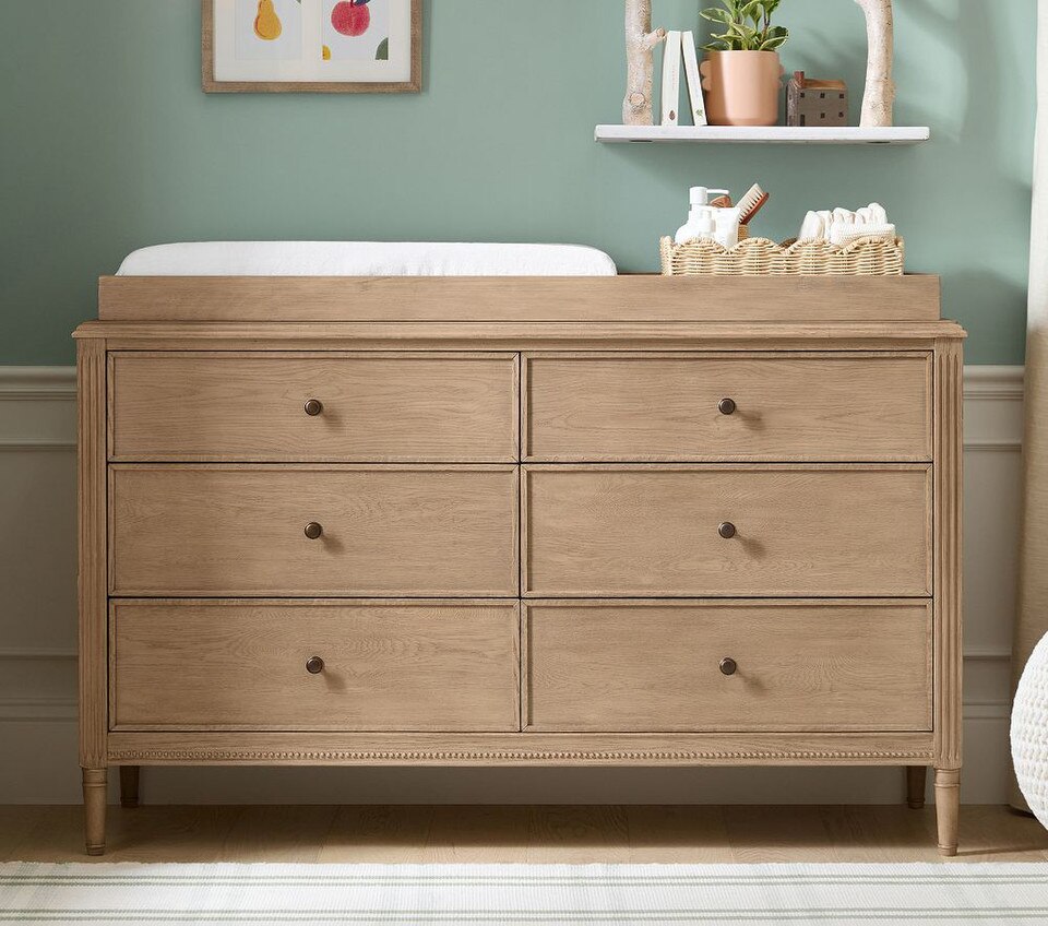 Harlow 6-Drawer Dresser & Topper Set (142 cm w x 48 cm d) | Pottery ...