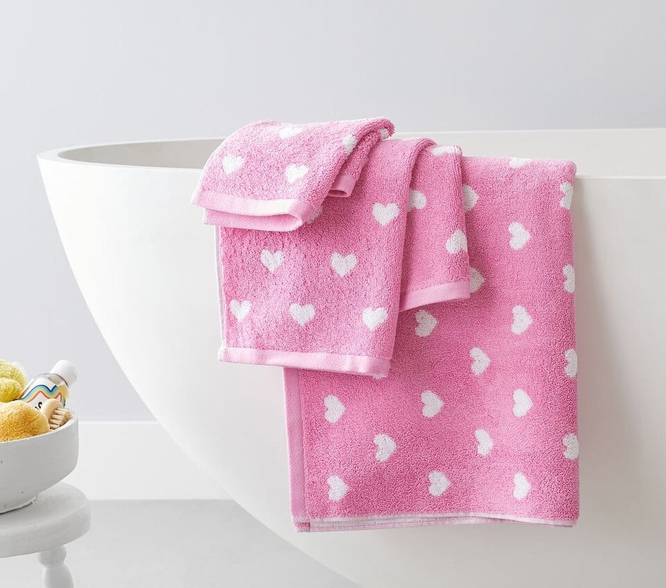 Heart Bath Towel Collection - Pottery Barn Kids Australia