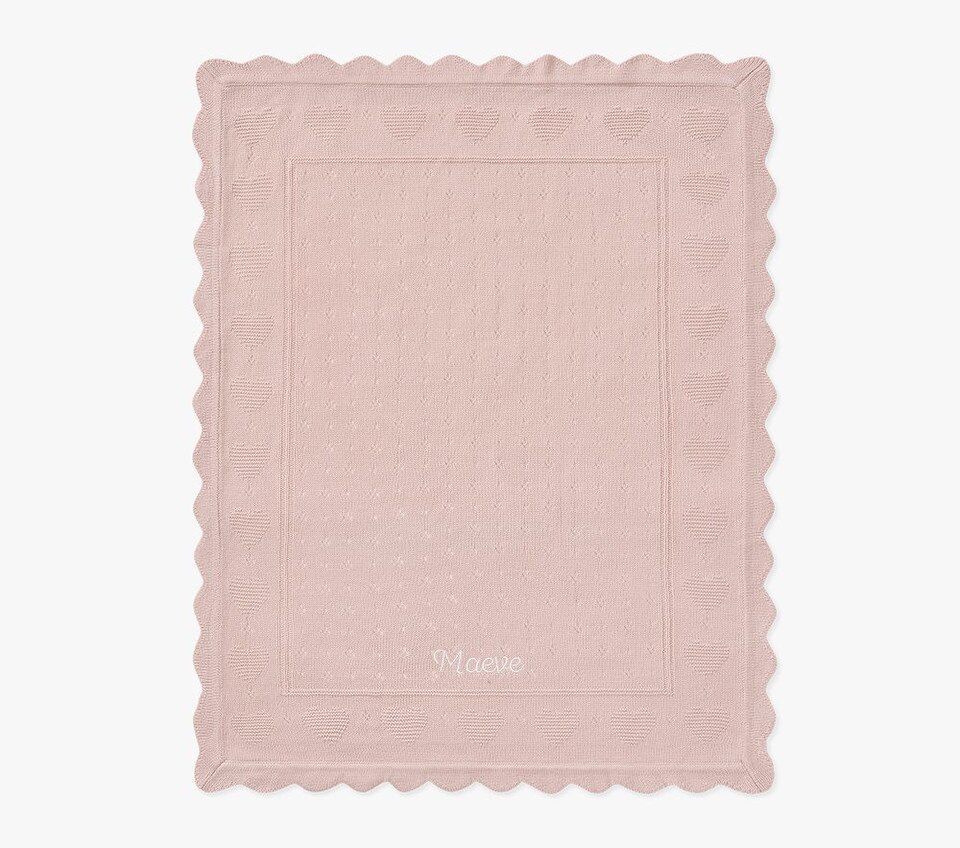 Heart Pointelle Baby Blanket | Pottery Barn Kids Australia