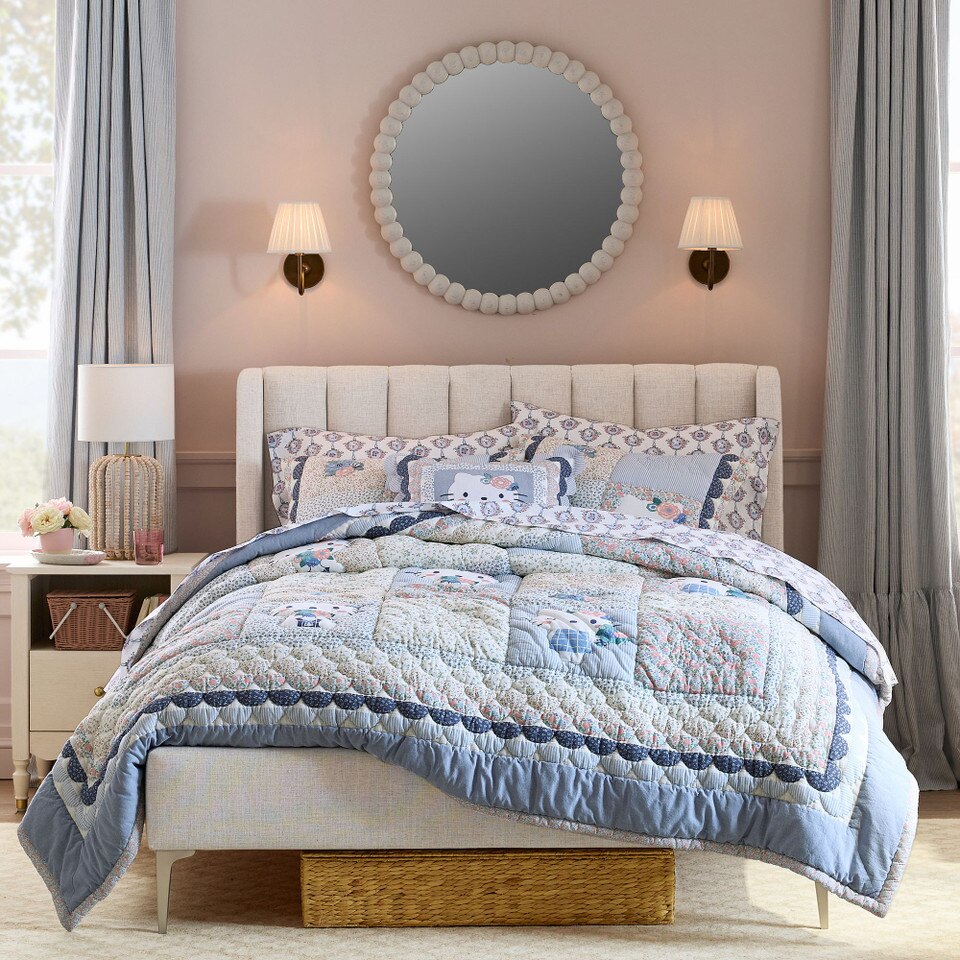 Hello Kitty® Chambray Patchwork Comforter | Pottery Barn Kids AU