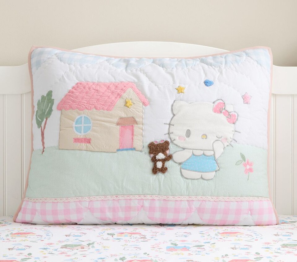 Hello Kitty® Cottage Comforter and Pillowcases | Pottery Barn Kids ...