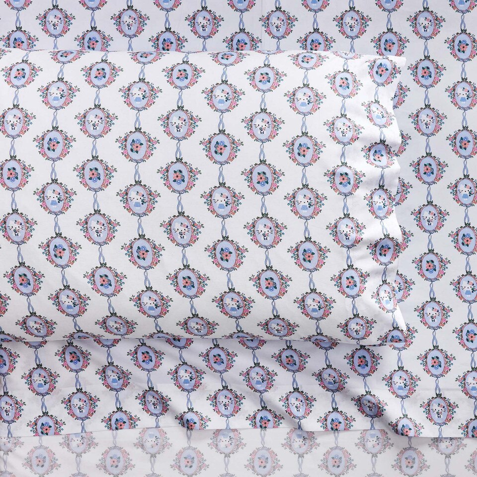 Pottery Barn Teen Hello Kitty® Locket Organic Sheet Set | Pottery Barn ...