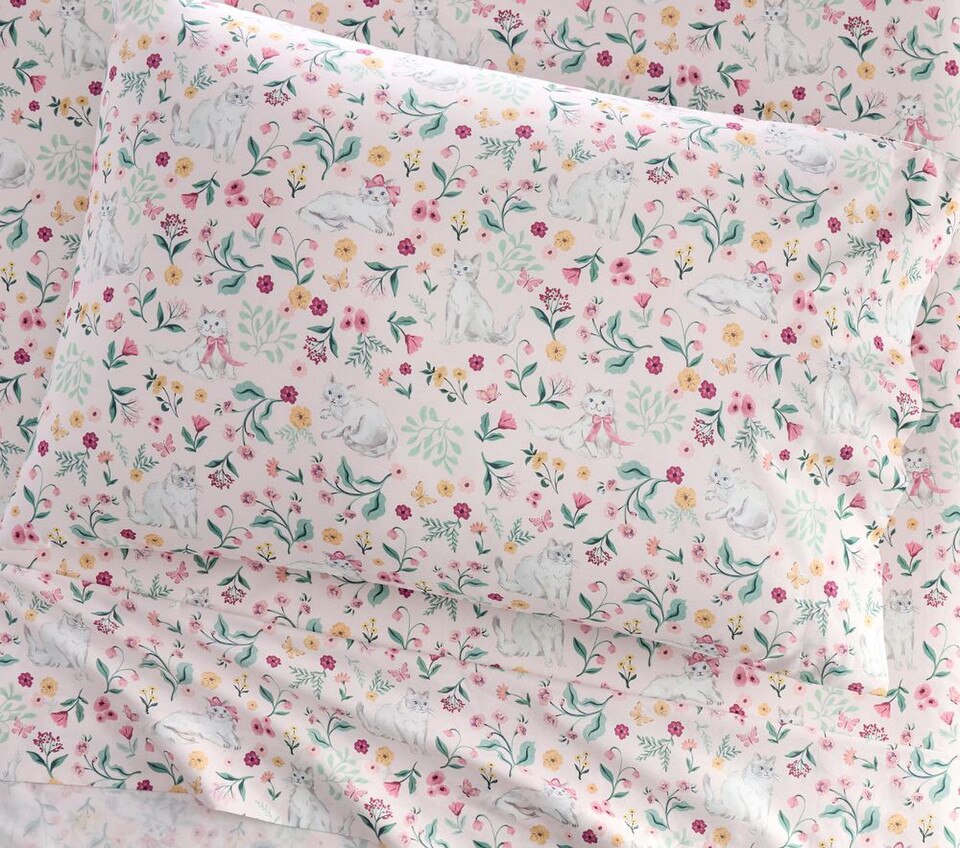 Heritage Cat Organic Sheet Set | Pottery Barn Kids Australia