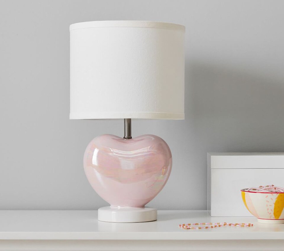 Iridescent Heart Table Lamp | Pottery Barn Kids Australia
