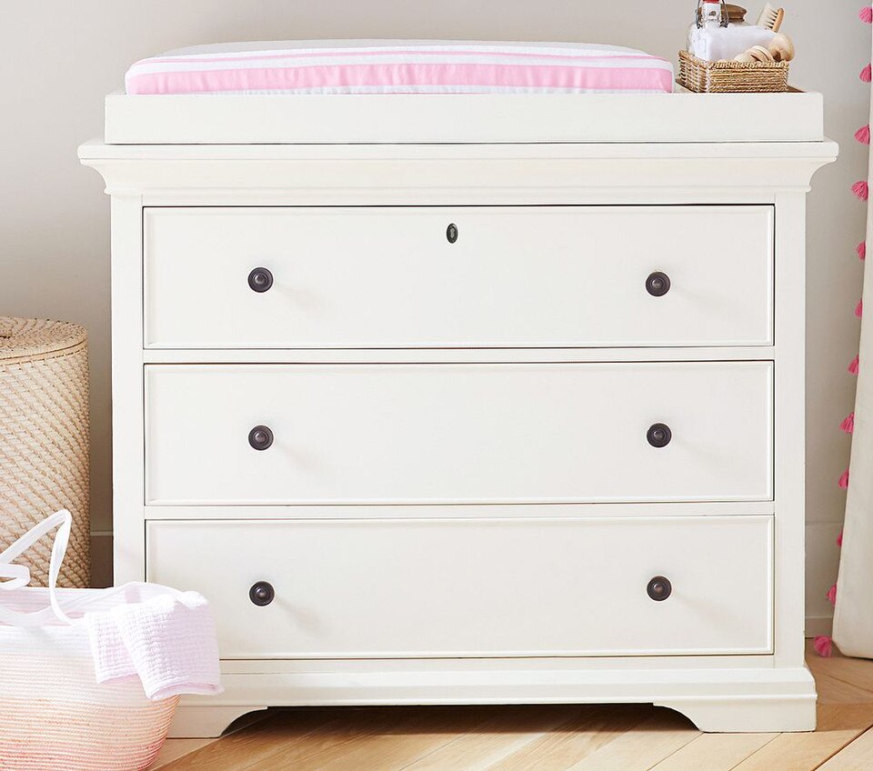 Larkin 3-Drawer Dresser & Topper Set (110 cm w x 53 cm d) | Pottery ...