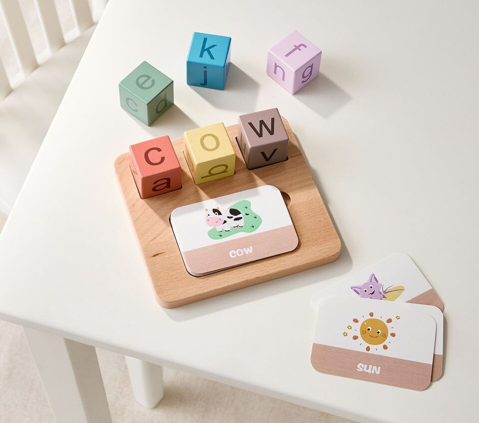 Learn To Toys: Spelling Toy with Blocks | Pottery Barn Kids Australia