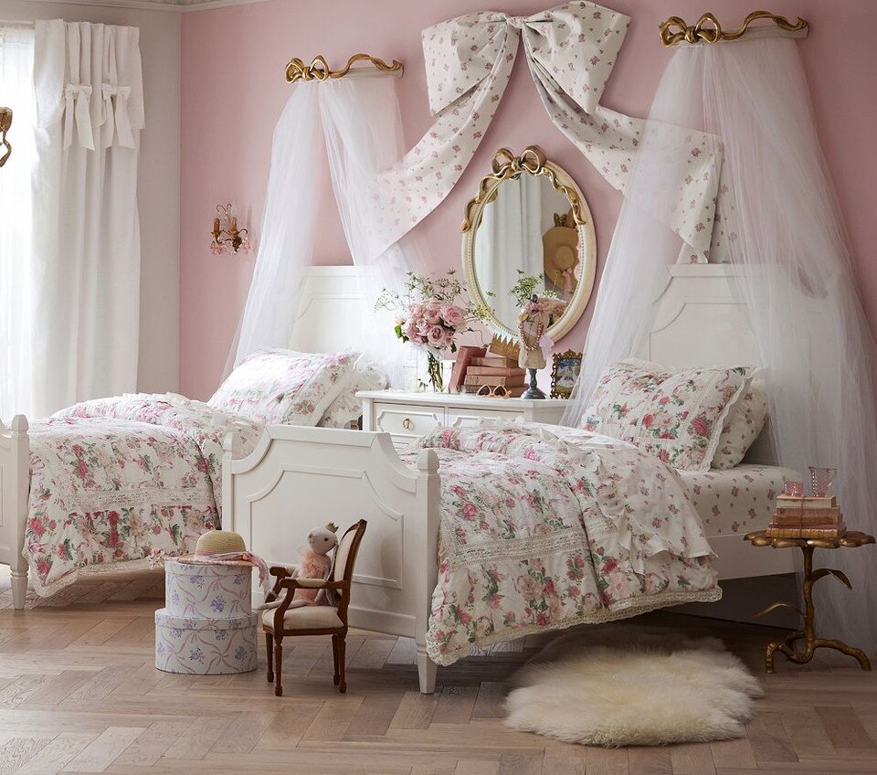 LoveShackFancy Cabbage Rose Comforter & Pillowcases | Pottery Barn Kids AU