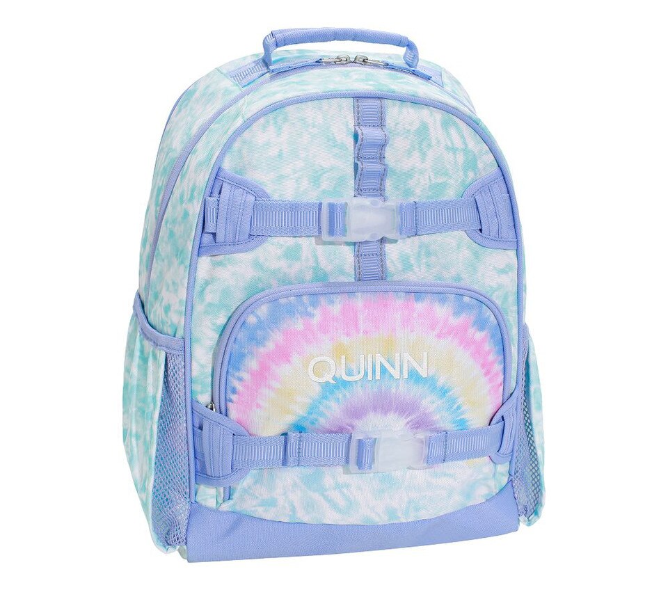 Mackenzie Aqua Rainbow Bright Tie-Dye Backpacks | Pottery Barn Kids AU