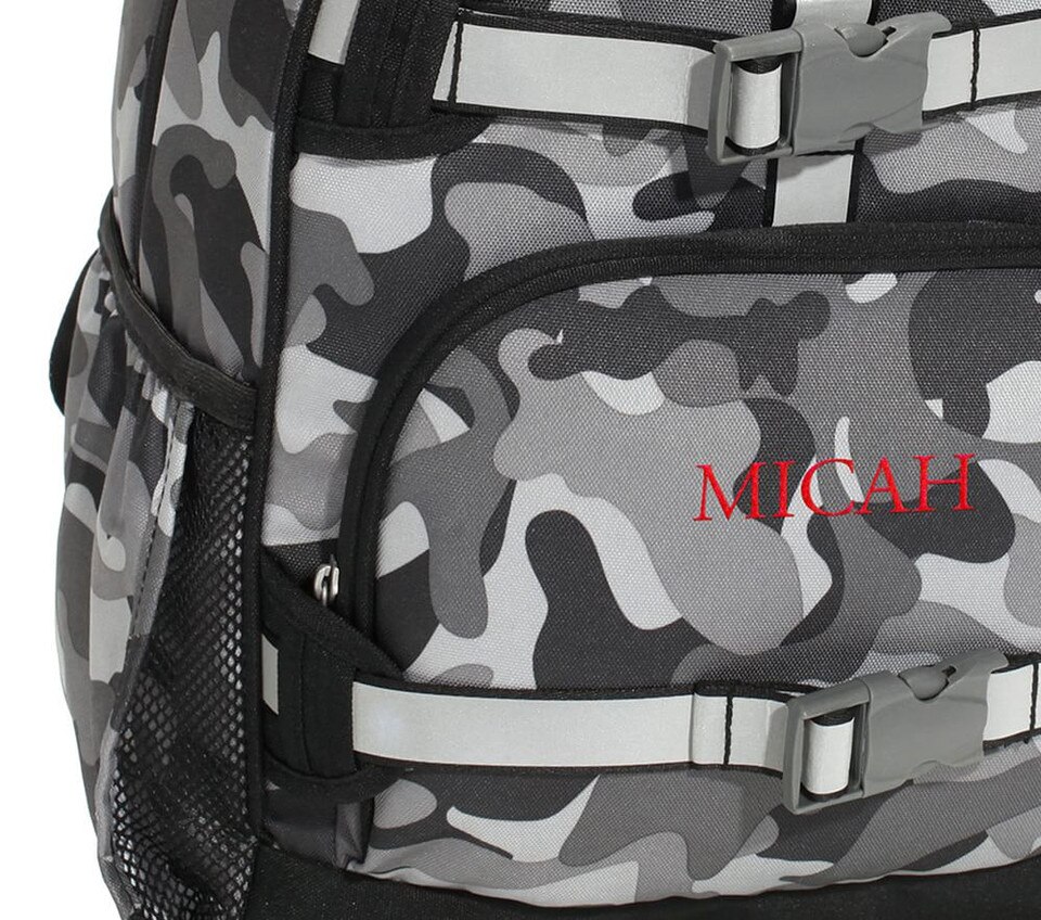 Mackenzie Grey Classic Camo Reflective Backpacks | Pottery Barn Kids AU