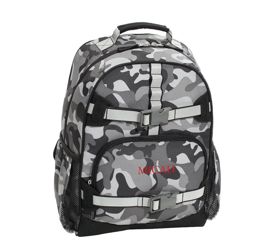 Mackenzie Grey Classic Camo Reflective Backpacks | Pottery Barn Kids AU