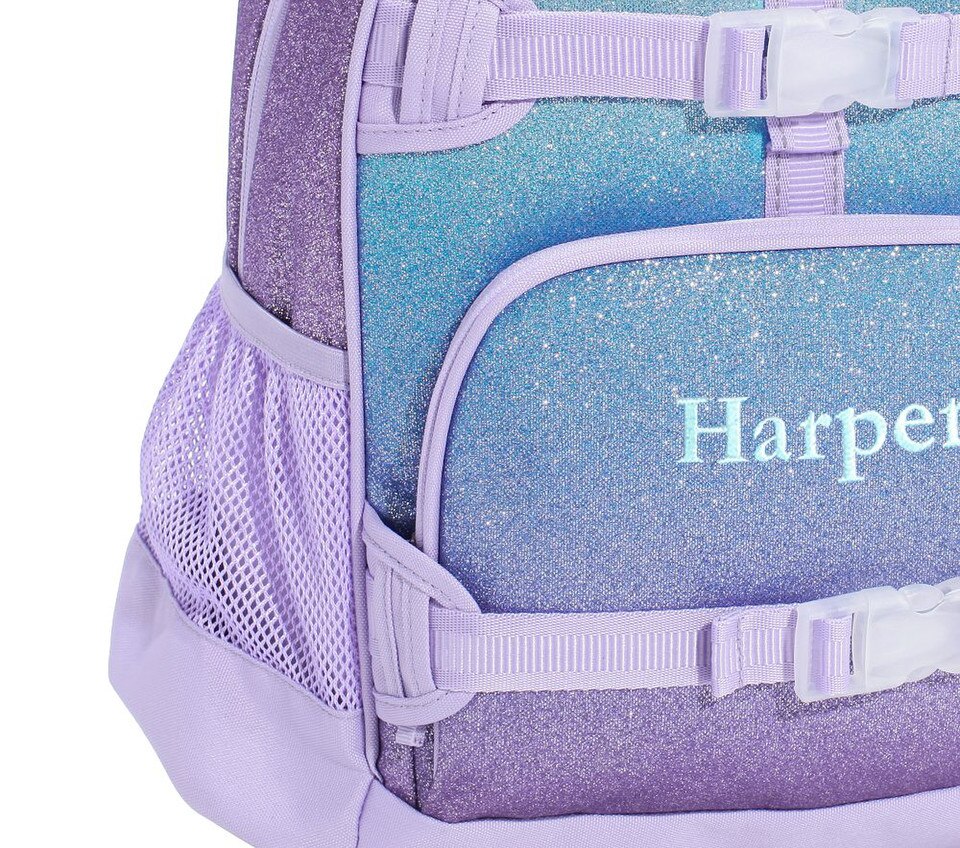 Mackenzie Lavender/Aqua Ombre Sparkle Glitter Backpacks | Pottery Barn ...