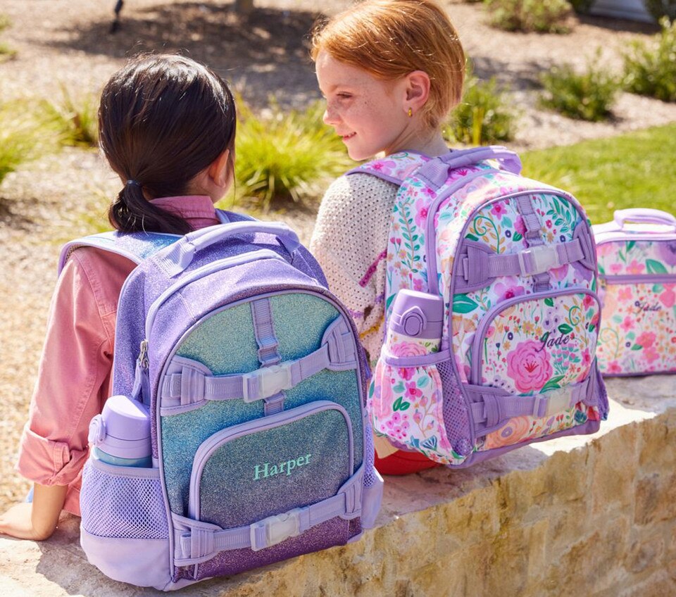 Mackenzie Lavender Floral Blooms Backpacks | Pottery Barn Kids AU