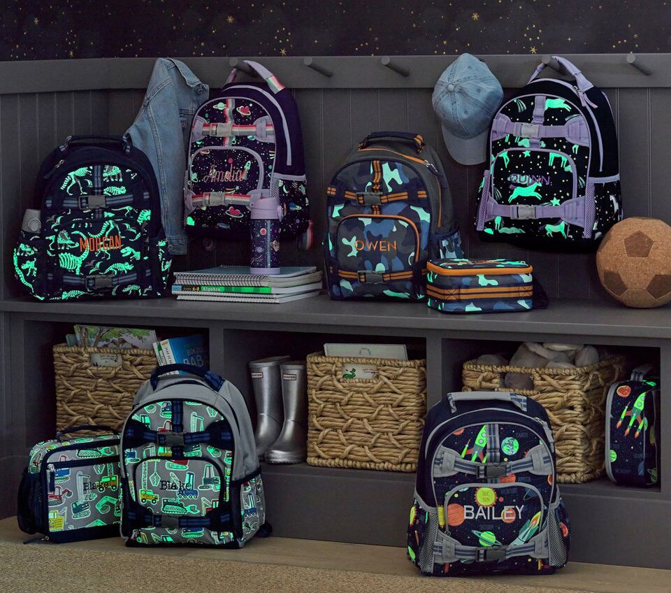 Mackenzie Navy Solar System Glow-in-the-Dark Lunch Boxes | Pottery Barn ...