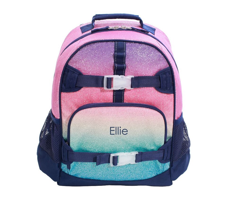 Mackenzie Recycled Rainbow Ombre Sparkle Glitter Backpacks - Pottery ...
