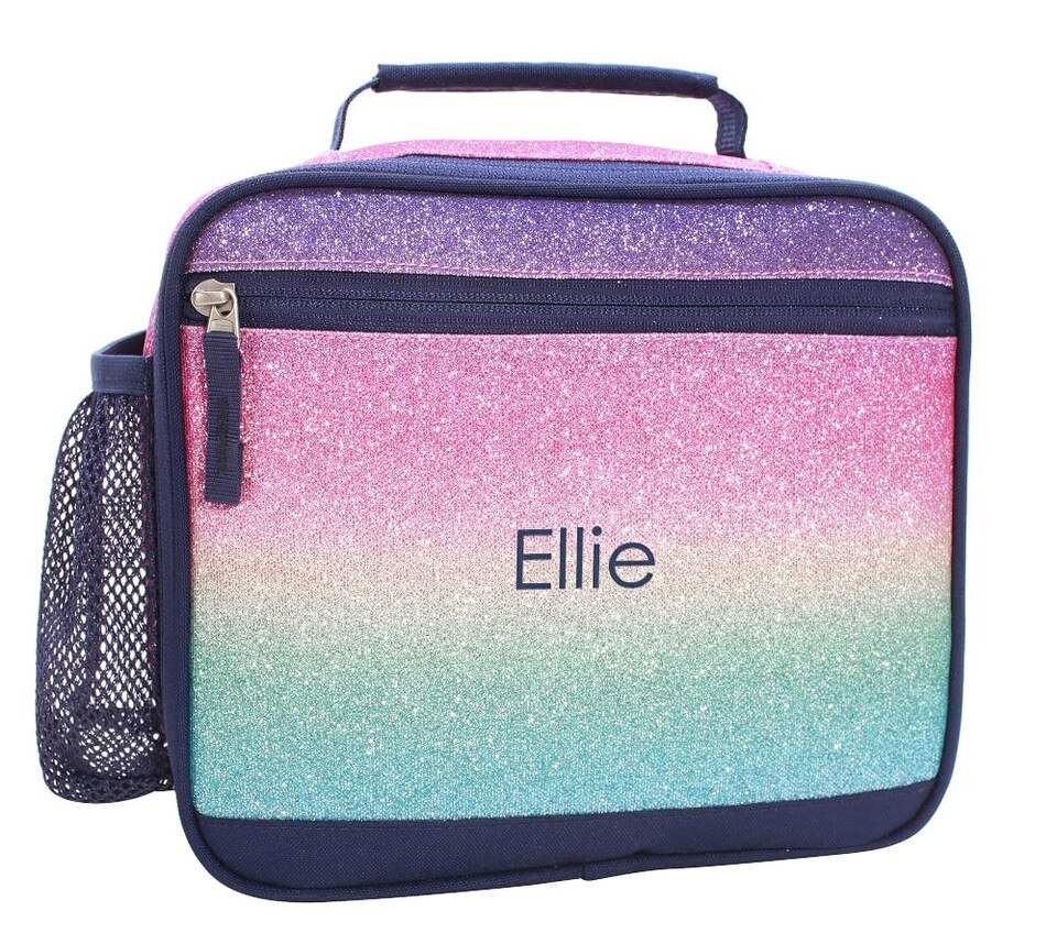 Mackenzie Recycled Rainbow Ombre Sparkle Glitter Lunch Boxes - Pottery ...