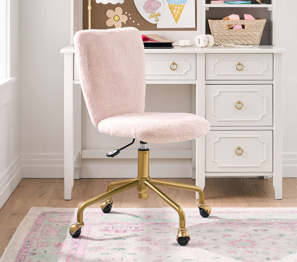 Square Upholstered 4-Leg Desk Chair | Pottery Barn Kids AU