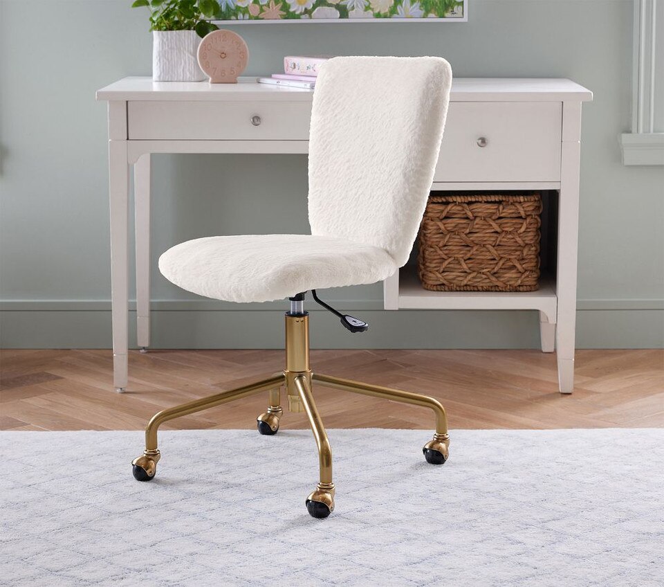 Square Upholstered 4-Leg Desk Chair | Pottery Barn Kids AU