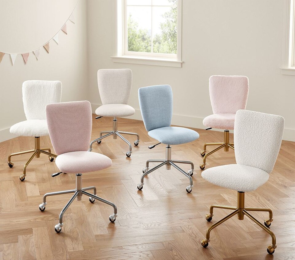 Square Upholstered 4-Leg Desk Chair | Pottery Barn Kids AU