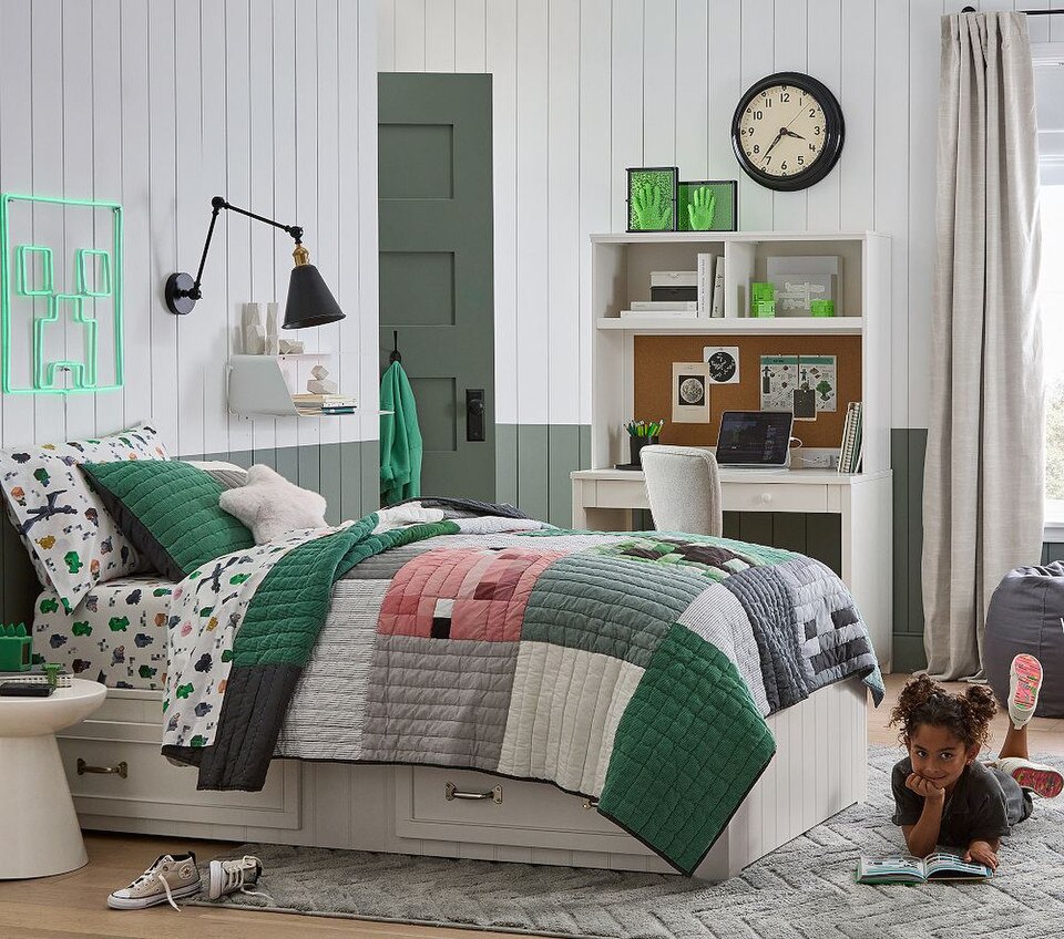 Minecraft™ Organic Sheet Set & Pillowcases | Pottery Barn Kids Australia