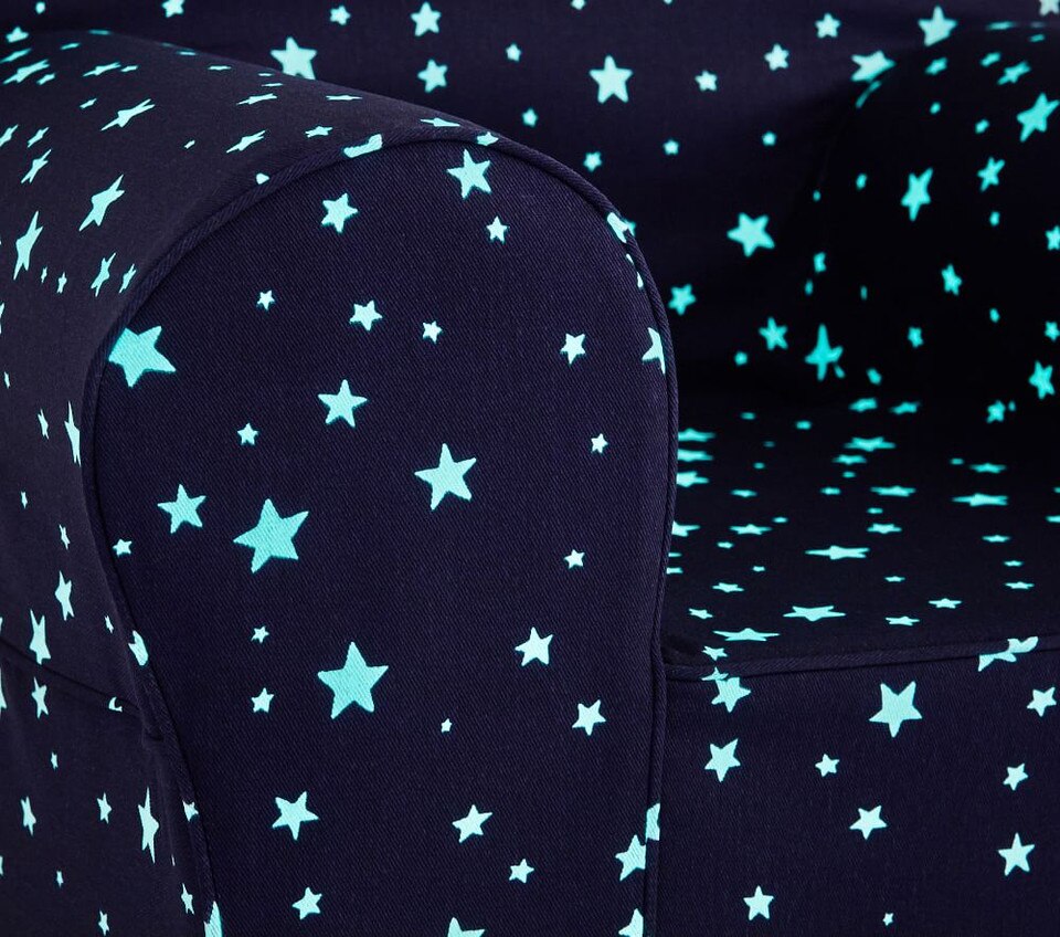 Navy Scattered Stars Glow-in-the-Dark Anywhere ChairÂ® | Pottery Barn ...