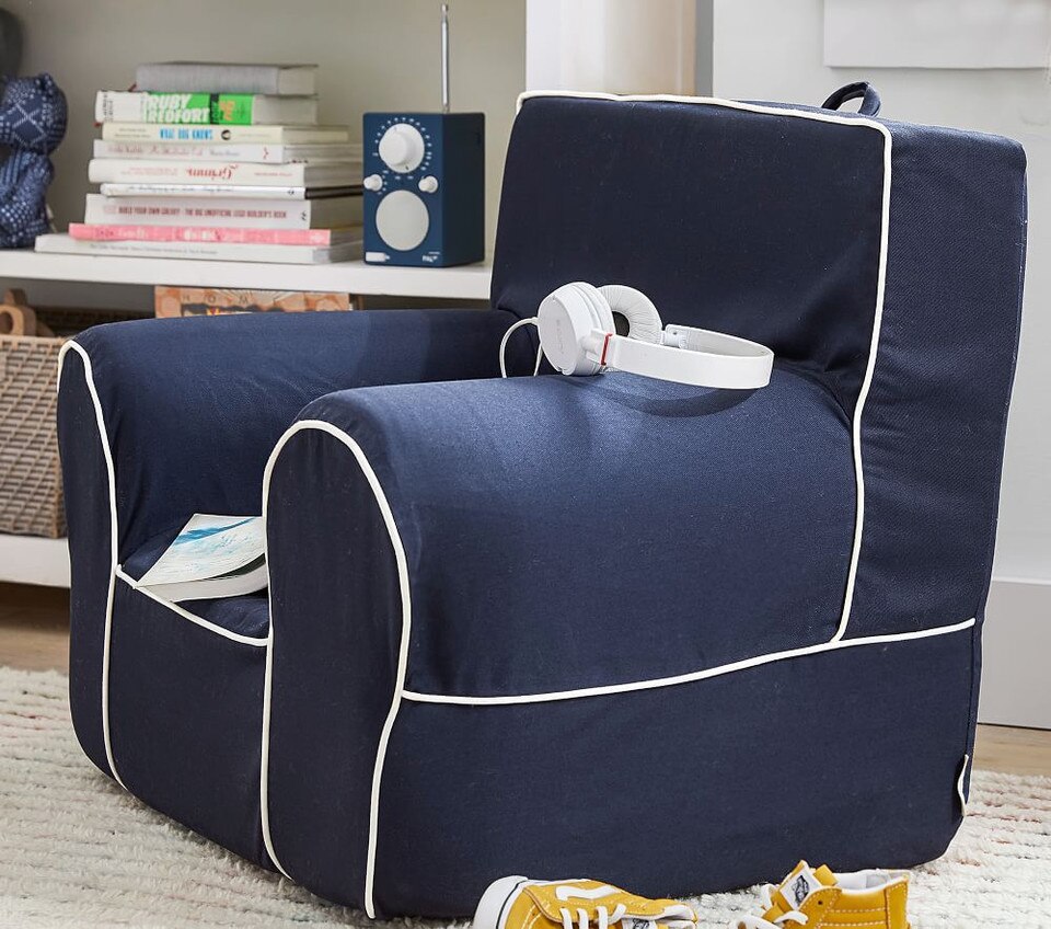 Navy With White Piping Anywhere Chair® - Pottery Barn Kids Australia