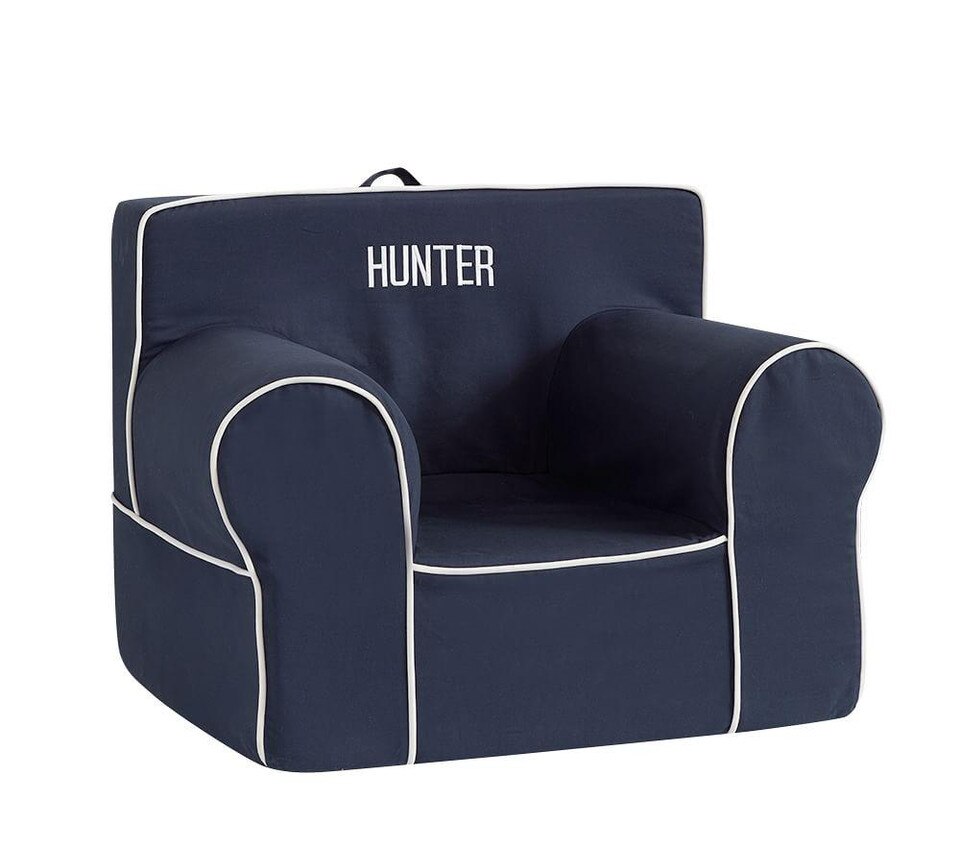 Navy With White Piping Anywhere Chair® | Pottery Barn Kids AU