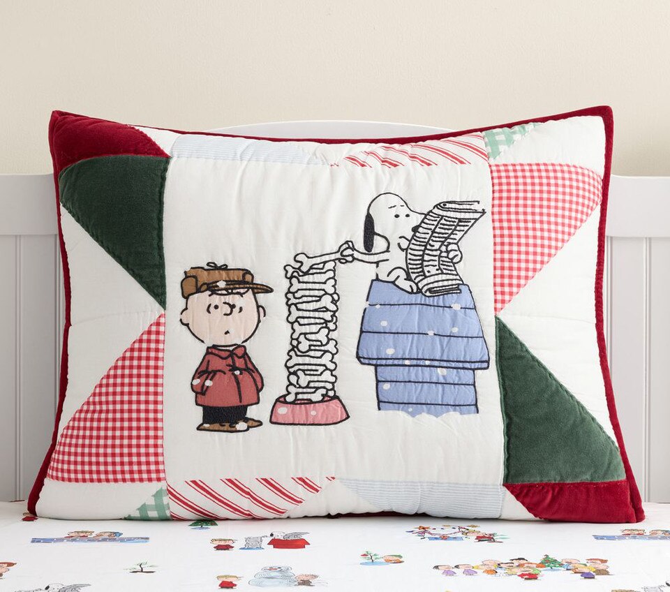 Peanuts® Charlie Brown® Holiday Patchwork Comforter and Pillowcases ...