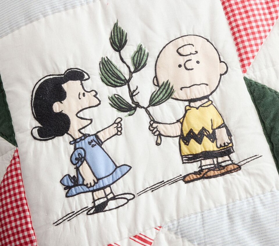 Peanuts® Charlie Brown® Holiday Patchwork Comforter and Pillowcases ...