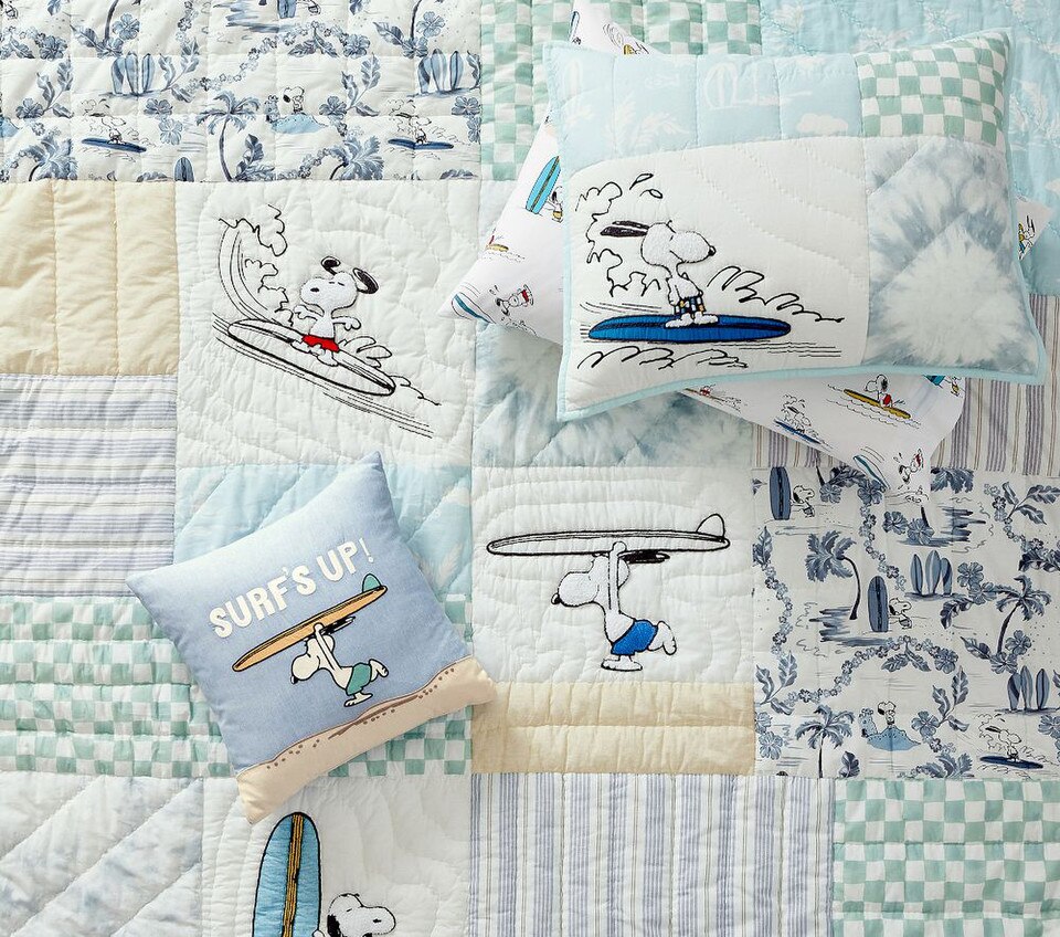 Peanuts® Snoopy® Surf Comforter & Pillowcases | Pottery Barn Kids AU