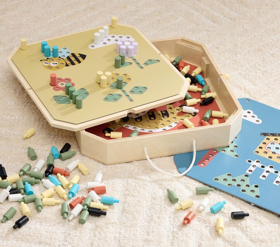 Peg Board Activity Kit With Cards | Pottery Barn Kids Australia