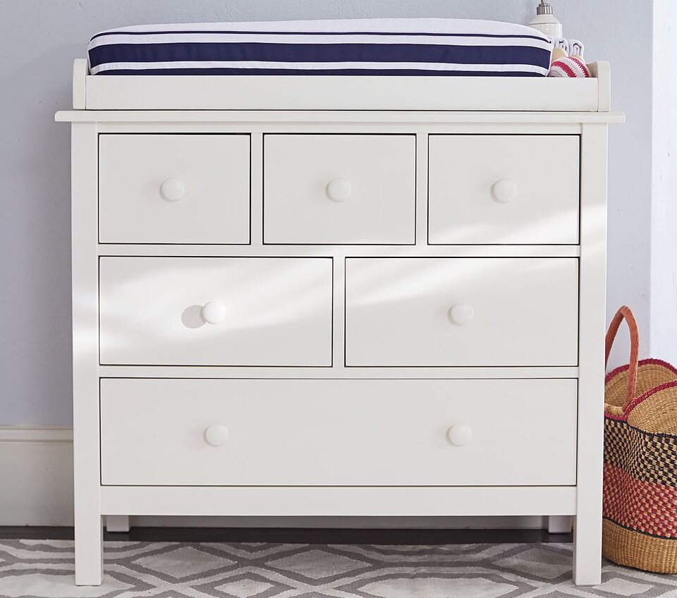 Kendall 6-Drawer Dresser & Topper Set (97 cm w x 47 cm d) | Pottery ...