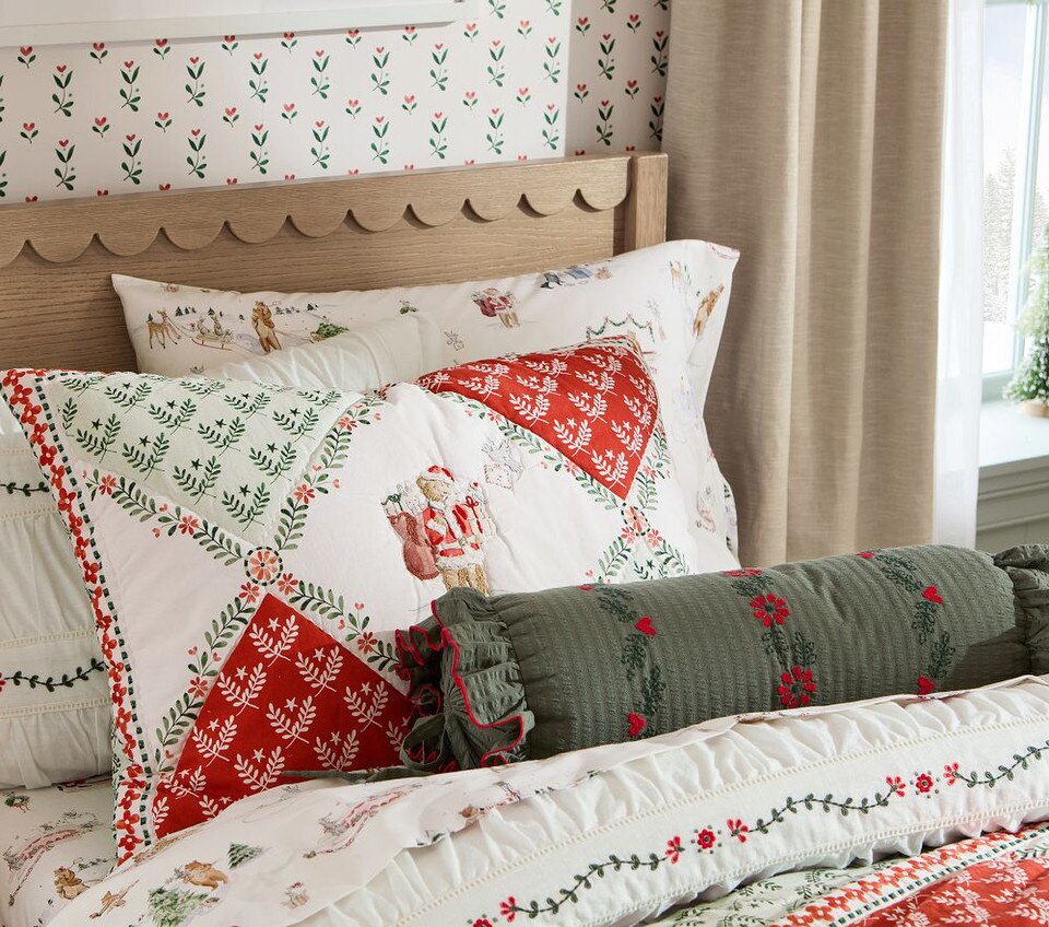 Riley Sheehey Holiday Comforter and Pillowcases | Pottery Barn Kids ...