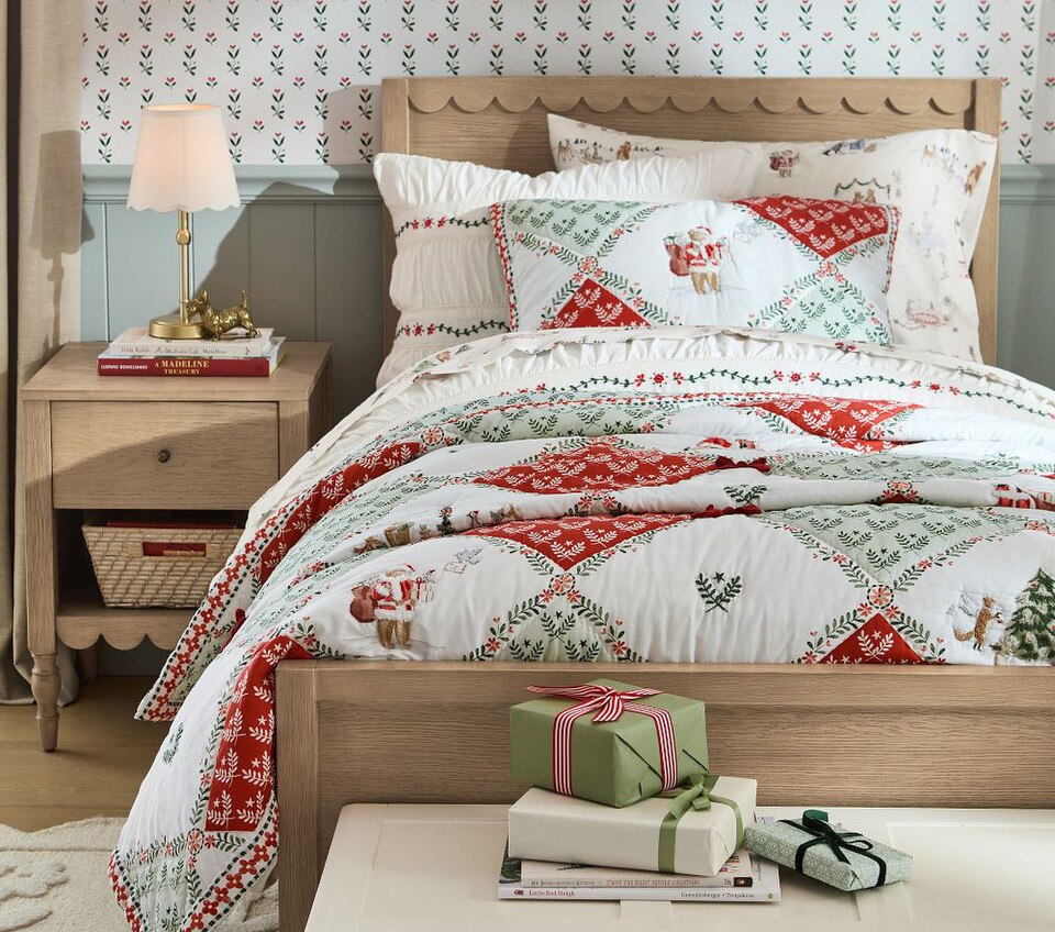 Riley Sheehey Holiday Comforter and Pillowcases | Pottery Barn Kids ...