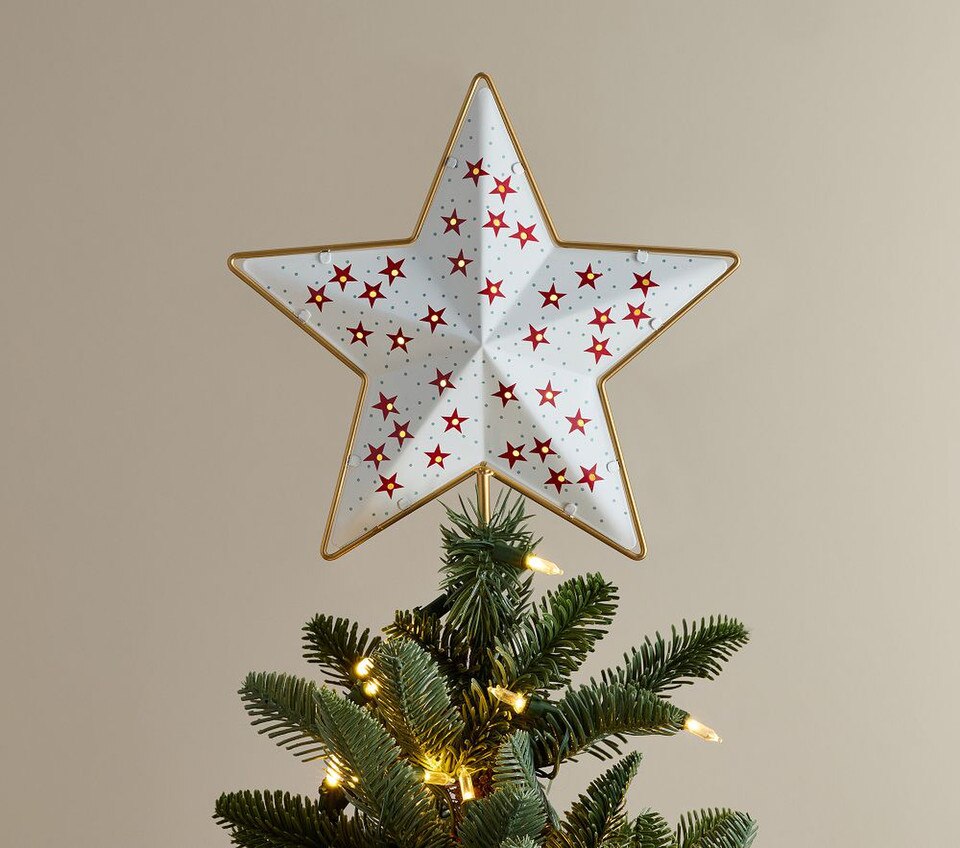 Riley Sheehey Light-Up Star Christmas Tree Topper | Pottery Barn Kids ...