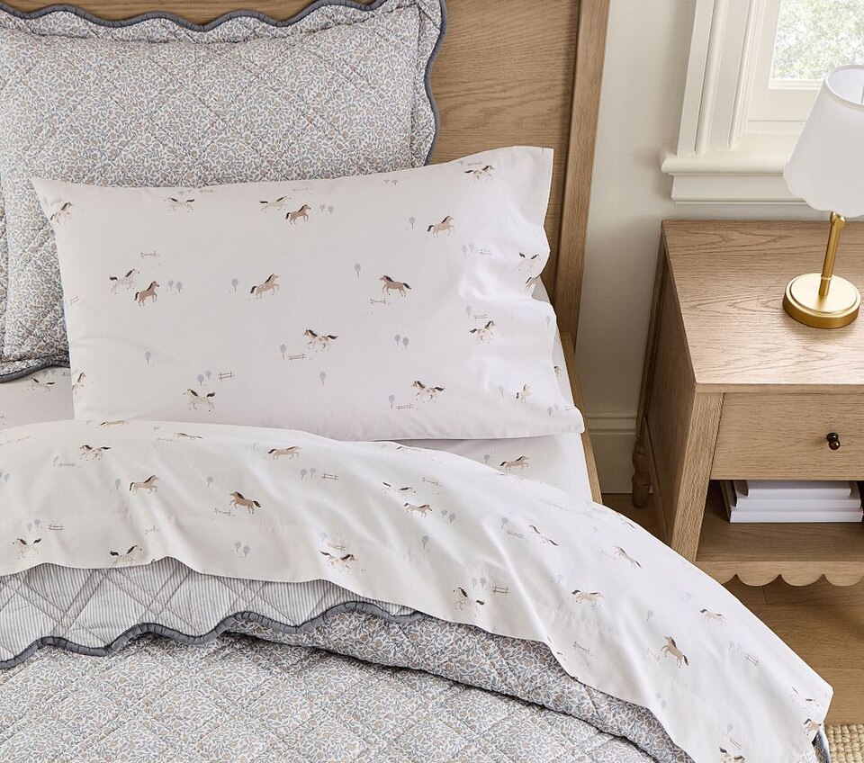Rylee + Cru Horse Organic Cotton Sheet Set | Pottery Barn Kids Australia