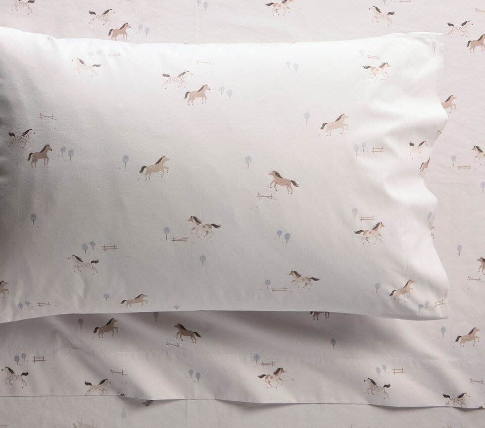 Rylee + Cru Horse Organic Cotton Sheet Set | Pottery Barn Kids Australia